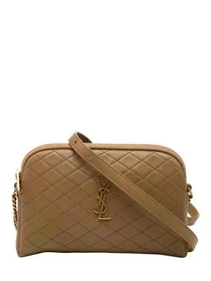 Saint Laurent 2023 Mini Quilted Gaby Pouch - Brown