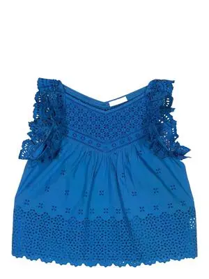 Ulla Johnson Leona Ruffled Blouse - Blue