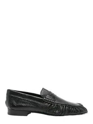 Tagliatore Ruched Detail Loafers - Black