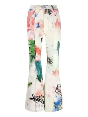 Andersson Bell Flared Cotton Trousers - Neutrals