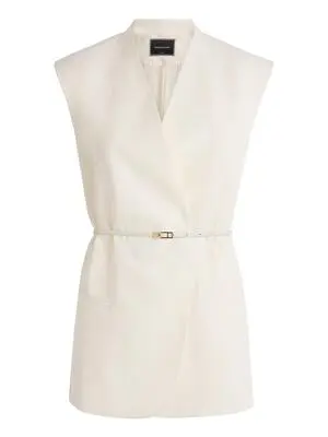 Fabiana Filippi Crepe Sleeveless Blouse - Ivory