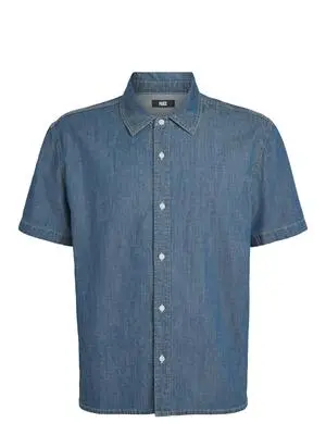 Paige Denim Short-sleeve Soliman Shirt - Blue