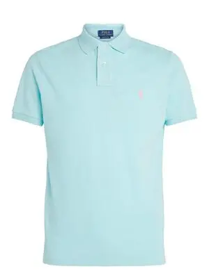 Polo Ralph Lauren Cotton Mesh Custom-fit Polo Shirt - Blue