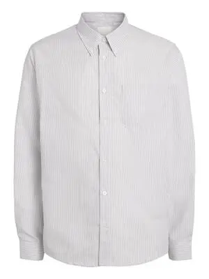A.p.c. Organic Cotton Stripe Shirt Grey