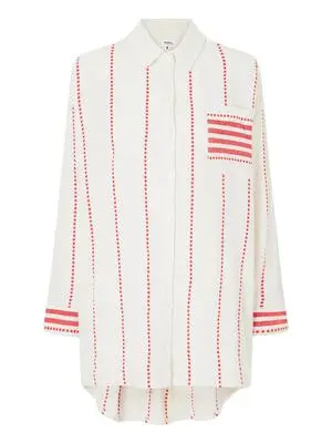 LEMLEM Mariam Cotton-gauze Shirt - Red