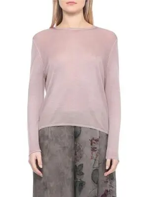Avant Toi Cashmere And Silk Crewneck Sweater - Burnt