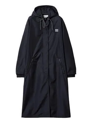 Miu Miu Technical Hooded Coat - Blue