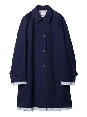 Miu Miu Cotton Poplin Coat - Blue