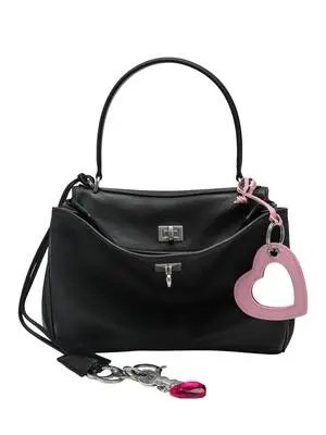 Balenciaga Small Rodeo Bag In Smooth Calf Leather With Charm - Black