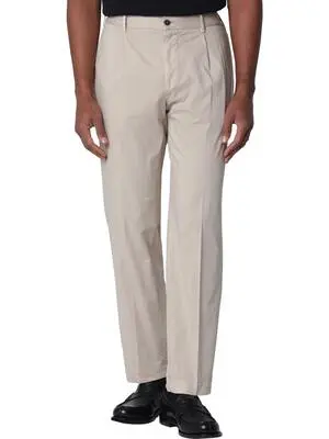 SANTANIELLO Cotton Blend Trousers Beige