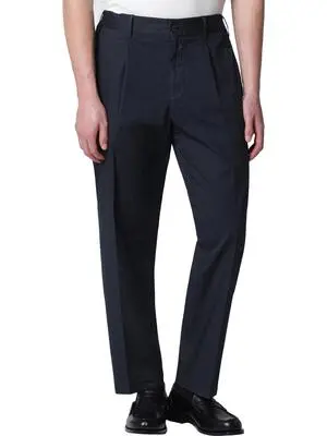 SANTANIELLO Cotton-blend Trousers - Blue