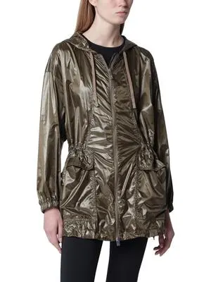 Herno Shiny Nylon Parka Green