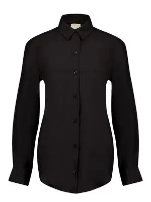 PAULA Ametista Silk Twill Shirt - Black