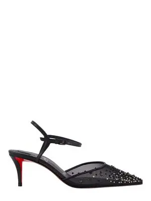 CHRISTIAN LOUBOUTIN Miss Z 60 Riviera Strass Strappy Pumps - Black