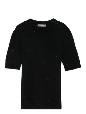 Lorena Antoniazzi Sequin-embellished Top - Black
