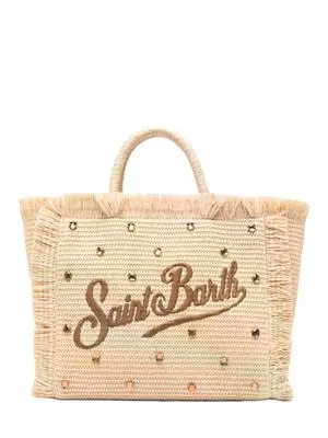 MC2 SAINT BARTH Colette Crystal-embellished Tote Bag - Neutrals