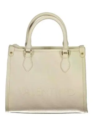 MARIO VALENTINO Embossed-logo Pebbled Tote Bag - Neutrals