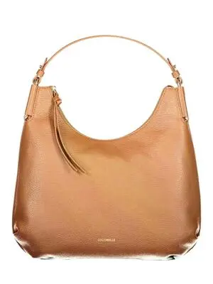 COCCINELLE Grained Shoulder Bag Neutrals