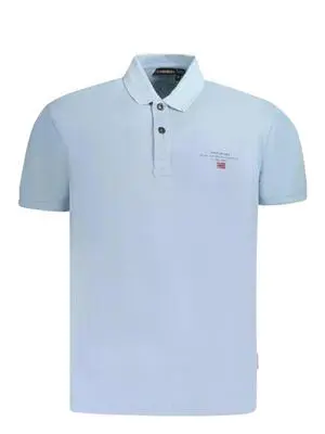 NAPAPIJRI Logo-patch Short-sleeve Polo Shirt - Blue
