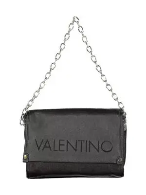 MARIO VALENTINO Debossed Logo Chain Tote Bag - Black