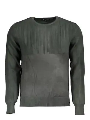 U.S. GRAND Ribbed-knit Crew-neck Sweater - Green