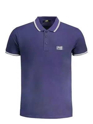Roberto Cavalli Logo-embroidered Striped-trim Polo Shirt - Blue