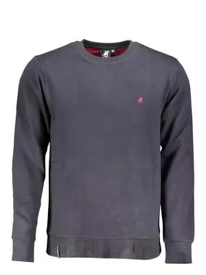 U.S. Grand Logo-embroidered Crew-neck Sweater - Grey