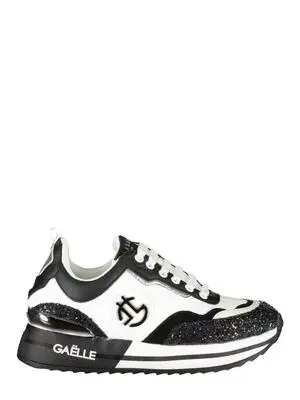 GAELLE PARIS Glitter-detail Platform Sneakers - White