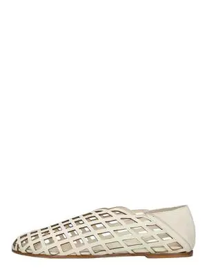 GIABORGHINI Leather Ballet Flats Neutrals