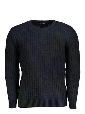 U.S. Grand Cable-knit Elbow-patch Jumper - Blue