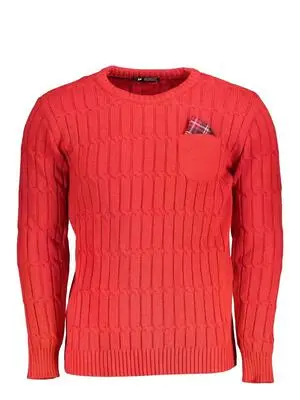 U.S. Grand Cable-knit Sweater With Pocket Detail - Red
