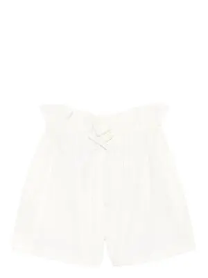 JIL SANDER Paperbag-waist Drawstring Shorts - White