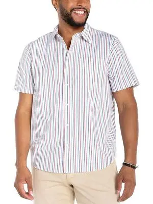LIVERPOOL Short Sleeve Button Up Shirt - Blue Multi