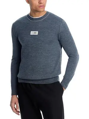 MAISON MARGIELA Crewneck Logo Sweater - Heather Grey