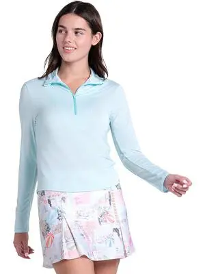 Lucky In Love Free Play Long Sleeve Top - Wave Blue