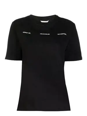 HOLZWEILER Graphic Print Organic Cotton T-shirt - Black