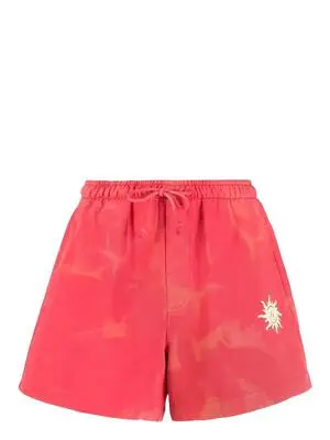 HOLZWEILER Tie-dye Cotton Shorts - Red