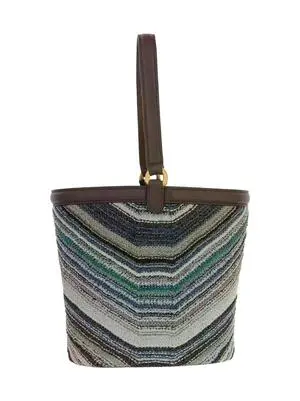 Missoni Chevron-knit Shoulder Bag - Blue