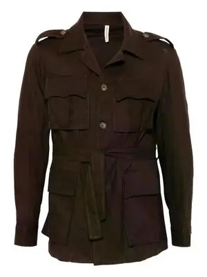 OFFICINA SARTORIALE Zanzibar Belted Jacket - Brown