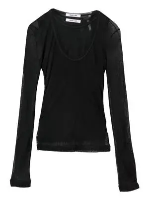 Helmut Lang Layered See-through Top - Black