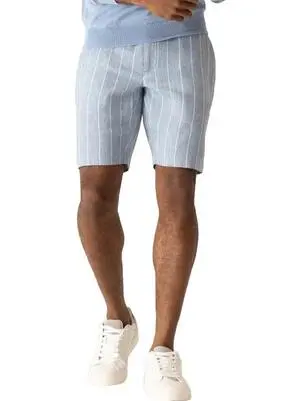 DEKE Oasis 8.5-inch Linen Blend Bermuda Shorts Chambray