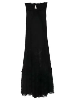 ANIYE BY Era Ruffled Lace Maxi Dress - Black
