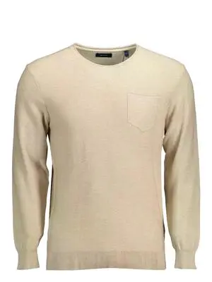 Gant Crew-neck Jumper With Chest Pocket - Neutrals