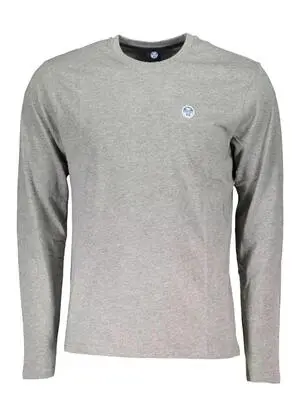 NORTH SAILS Long-sleeve Logo-patch T-shirt Grey