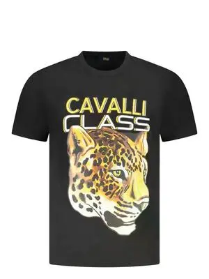 Roberto Cavalli Jaguar-print T-shirt Black