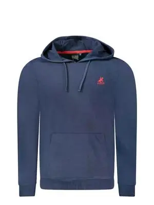 U.S. Grand Logo-embroidered Hoodie - Blue