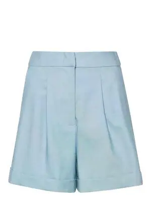 Federica Tosi Pleated Tailored Shorts - Blue