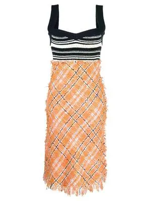 Marni Tweed Knitted Dress - Orange
