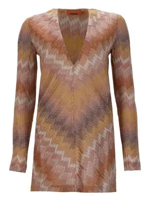 Missoni Long Sleeve Mini Dress - Multicolour