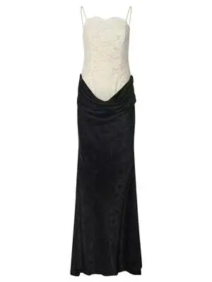 For Love & Lemons Karissa Lace Maxi Dress - Black
